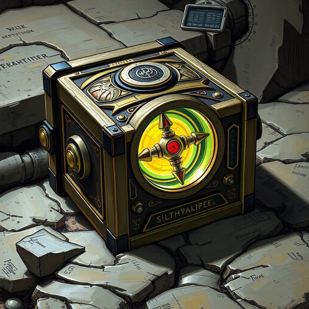 Ancient Sith Holocron in Cyberpunk-Inspired Digita... - AI Art