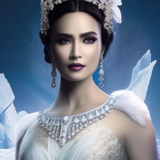 Goddess of ice - AI Generated Artwork - NightCafe Creator