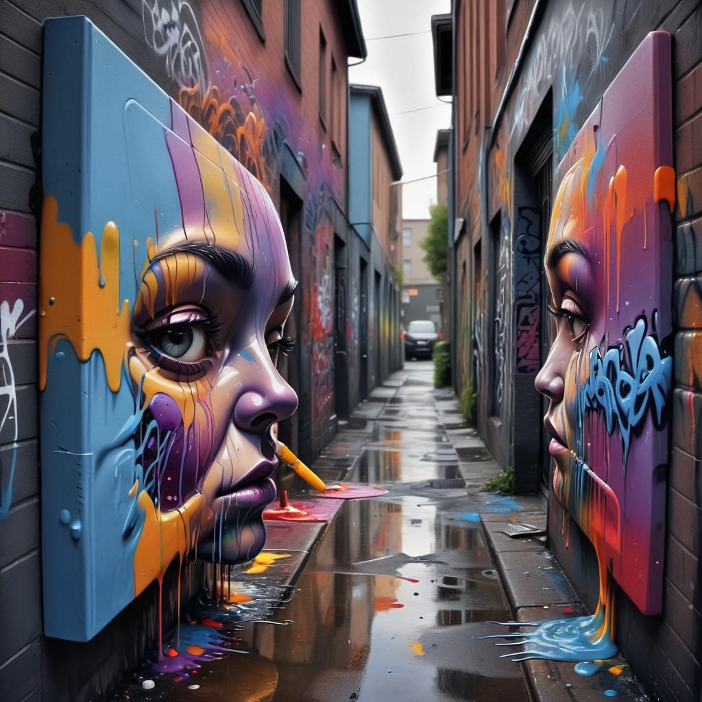 Alley art - AI Generated Artwork - NightCafe Creator