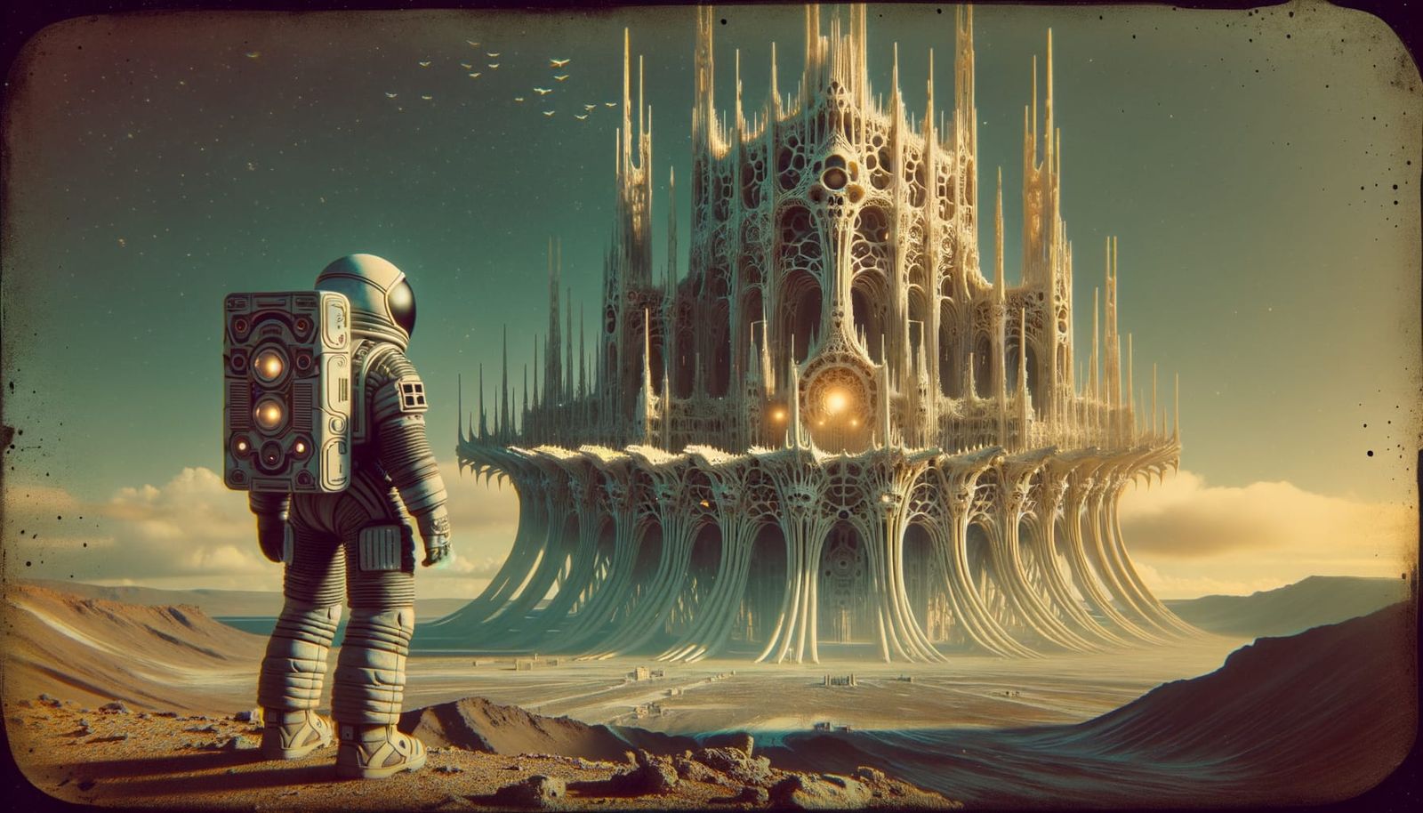 Alien Temple Made of Bones - Gothic Alien Cathedral in Bone ...