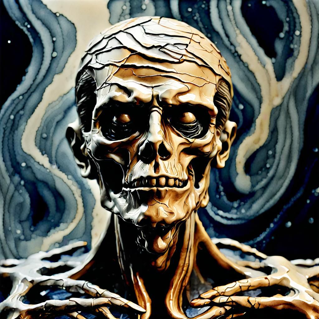 Surrealistic Art Deco Creature in Hyperrealistic D... - AI Art