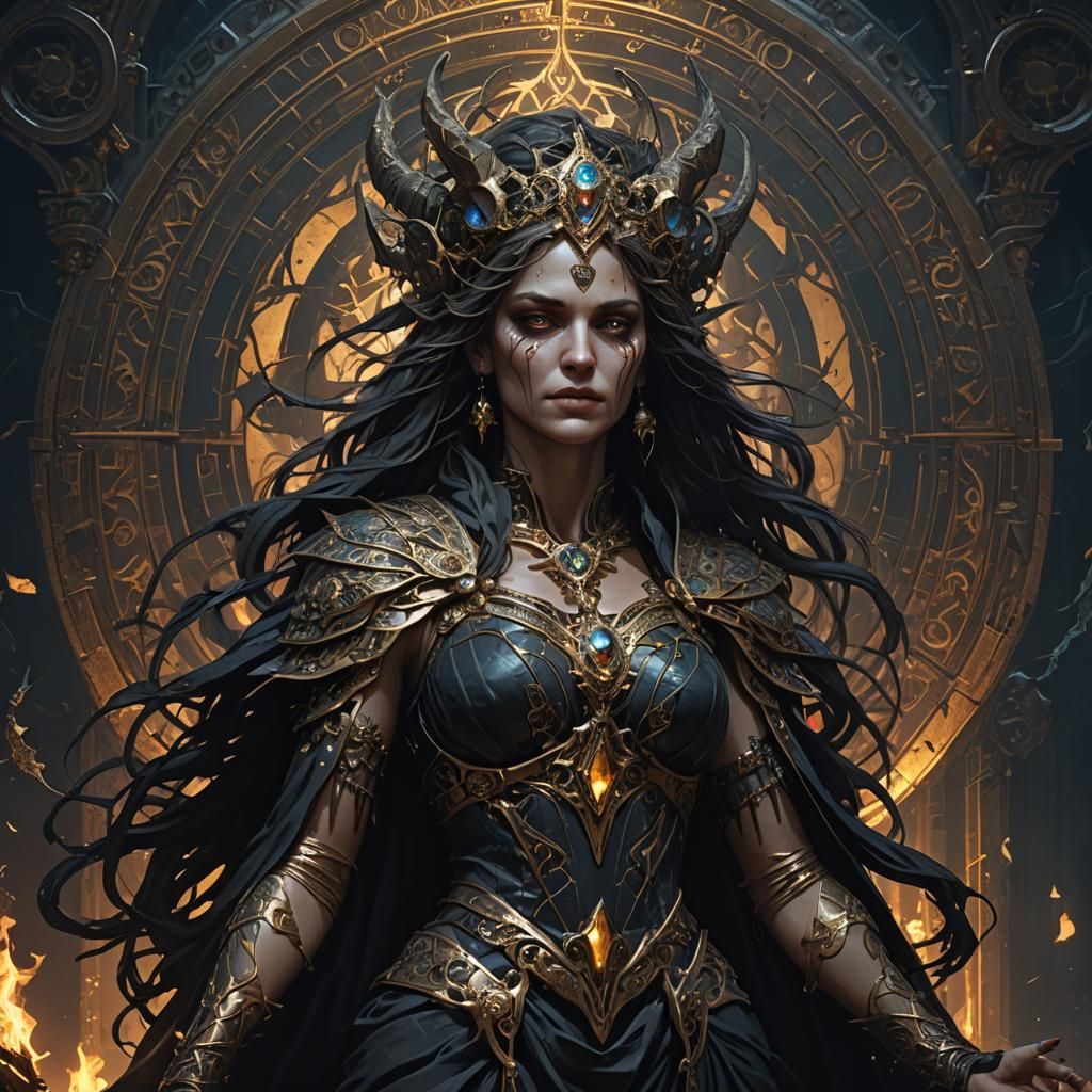 Achlys, Goddess of Eternal Night - AI Generated Artwork - NightCafe Creator