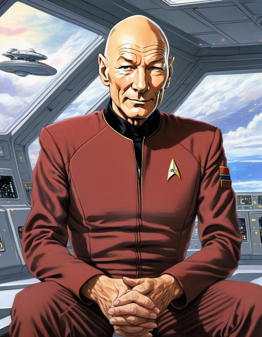 Captain Jean-Luc Picard - AI Generated Artwork - NightCafe Creator