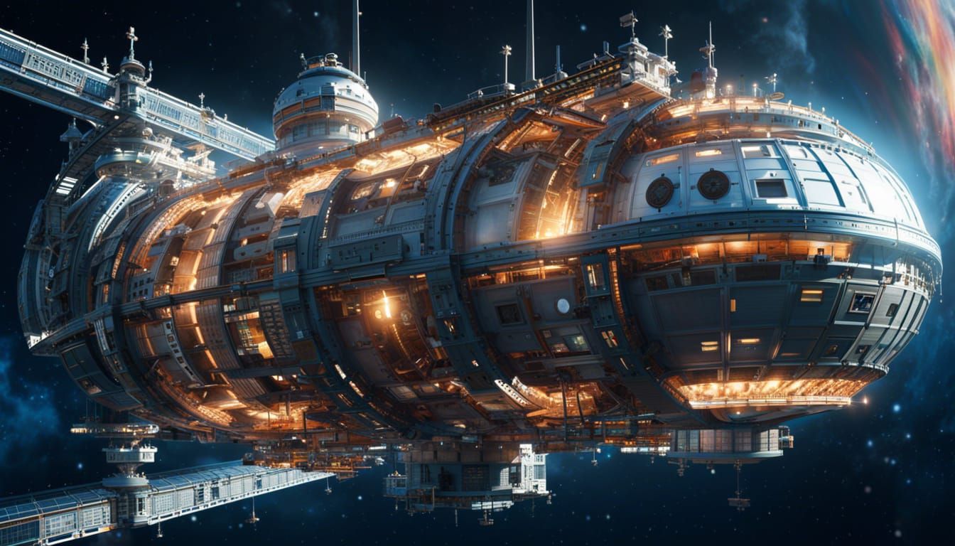 spin gravity space station 1 - AI Generated Artwork - NightCafe Creator