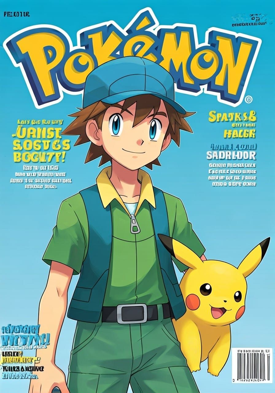 Pokémon magazine with Ritchie and Sparky on the cover