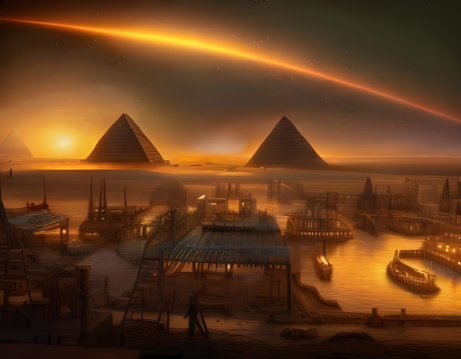 Port Town - AI Generated Artwork - NightCafe Creator