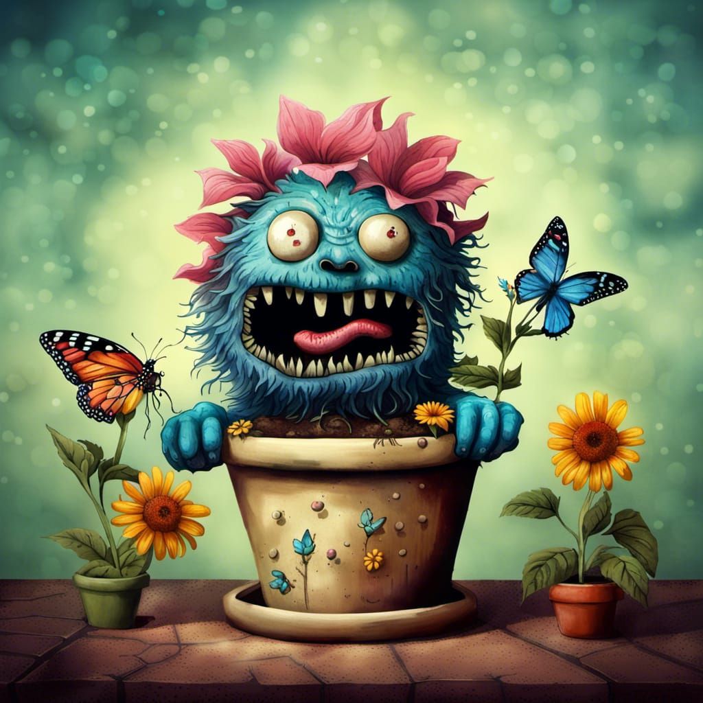 Pot Monster - AI Generated Artwork - NightCafe Creator