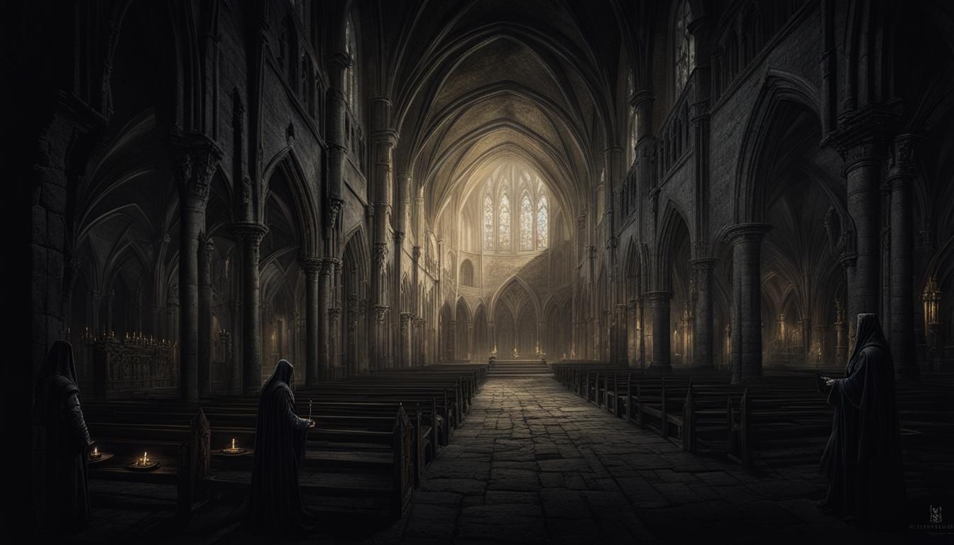 Dark Monastery - AI Generated Artwork - NightCafe Creator