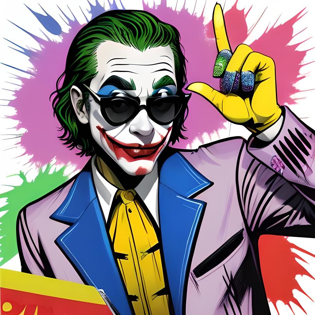 Joker being Joker PoP Art - AI Generated Artwork - NightCafe Creator