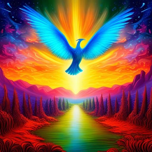 Forest Phoenix - AI Generated Artwork - NightCafe Creator