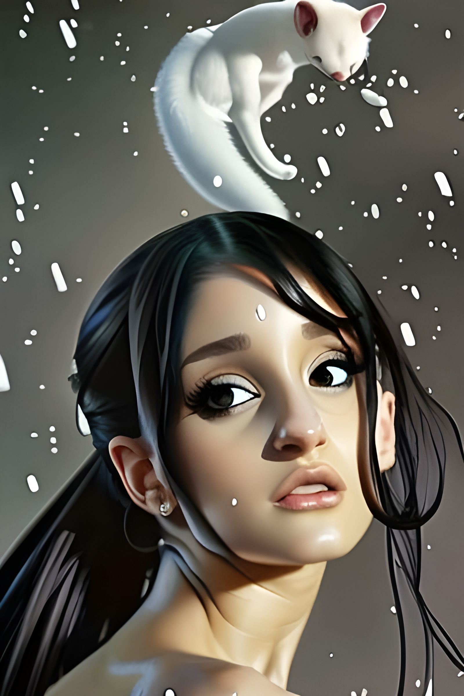 Snow Ferret - AI Generated Artwork - NightCafe Creator