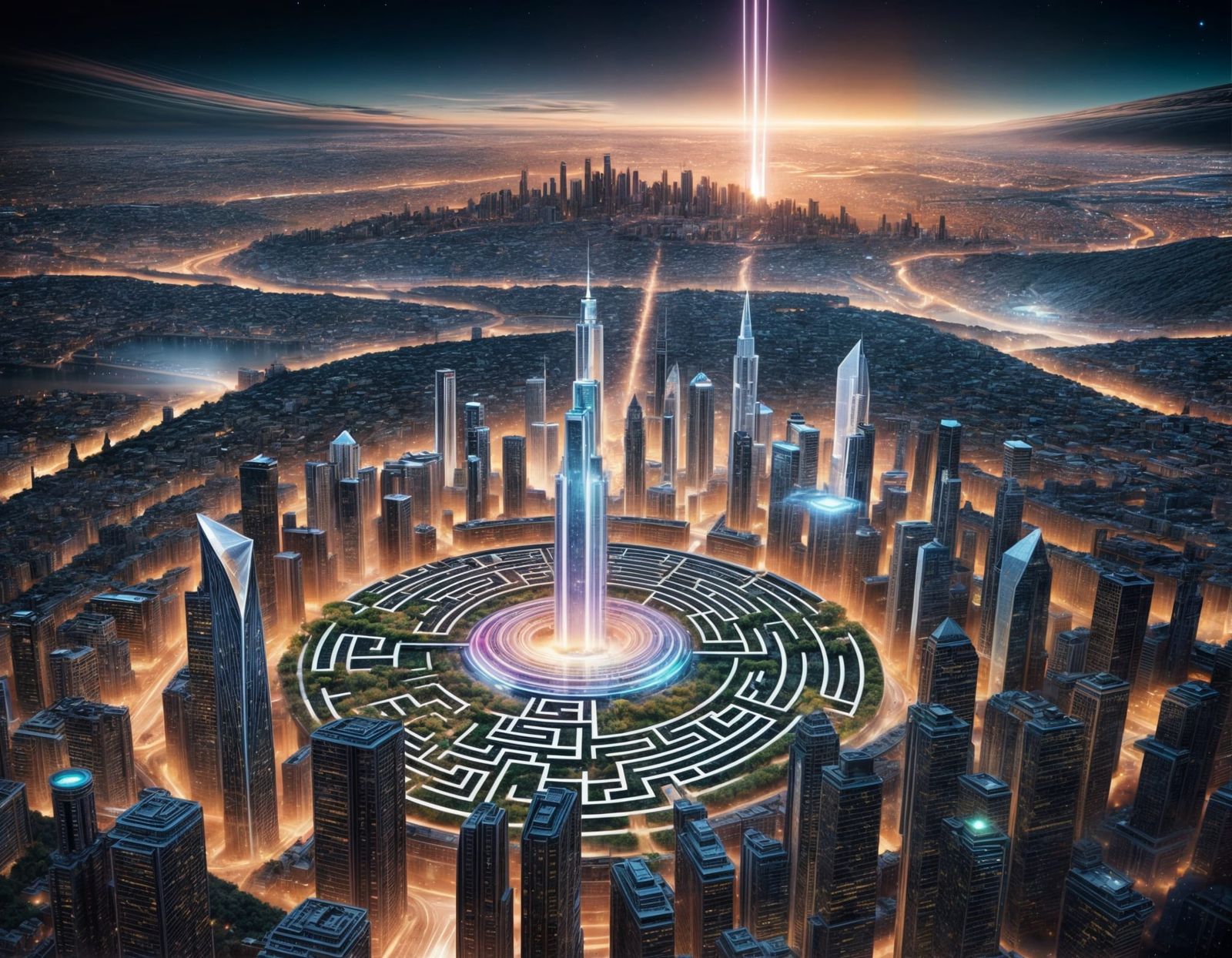 Cosmic Maze - AI Generated Artwork - NightCafe Creator