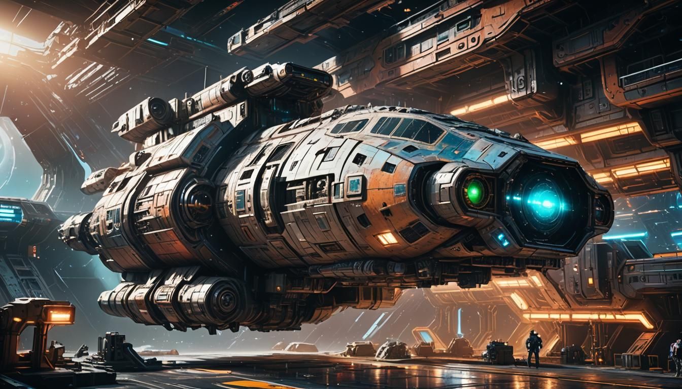 CARGO - Sci-Fi Cargo Ship Docks at Futuristic Space Station
