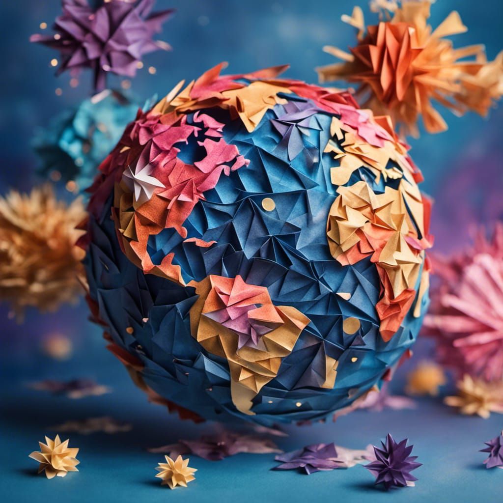 origami planet - AI Generated Artwork - NightCafe Creator