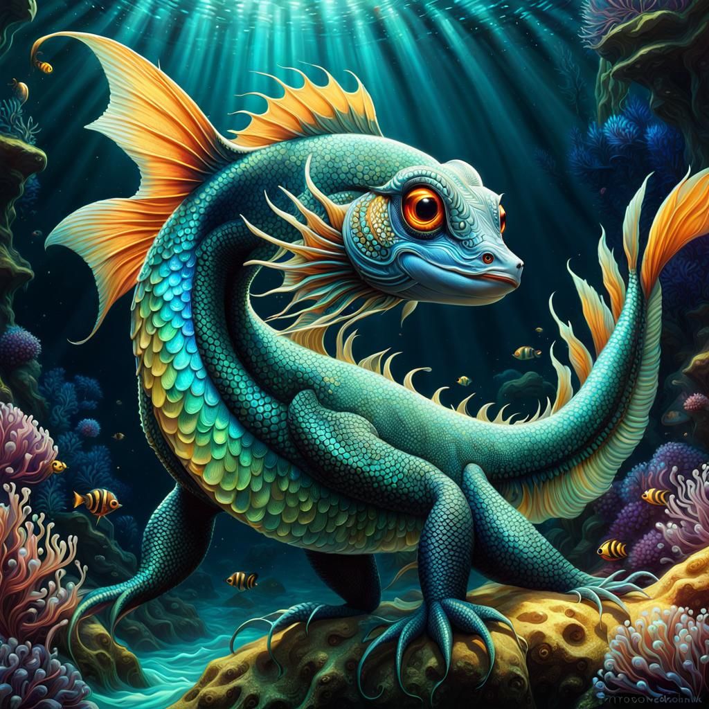 Alien Sea Creature 17 - AI Generated Artwork - NightCafe Creator