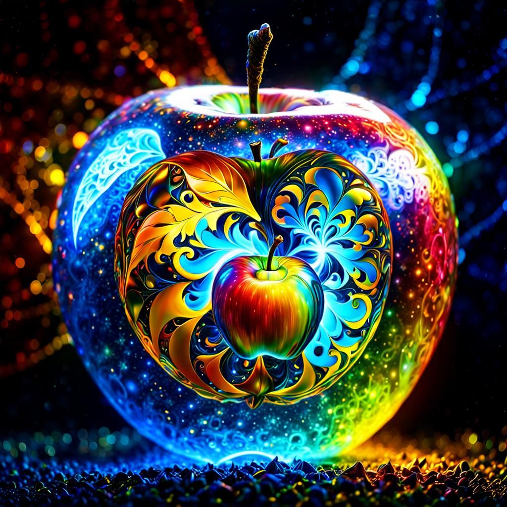 Fraktaler Apfel - AI Generated Artwork - NightCafe Creator