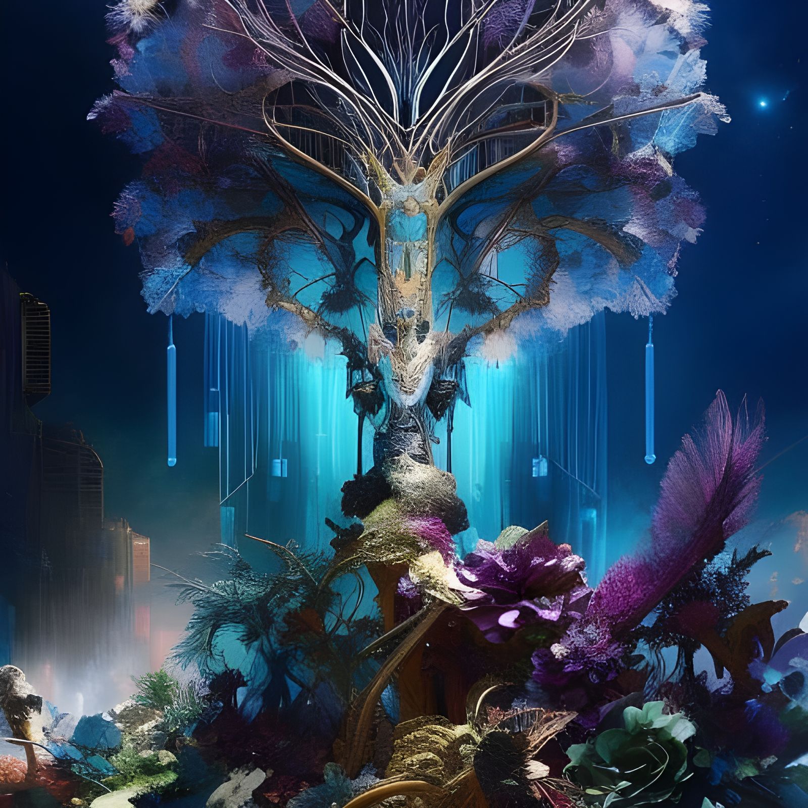 Azure Glow - AI Generated Artwork - NightCafe Creator