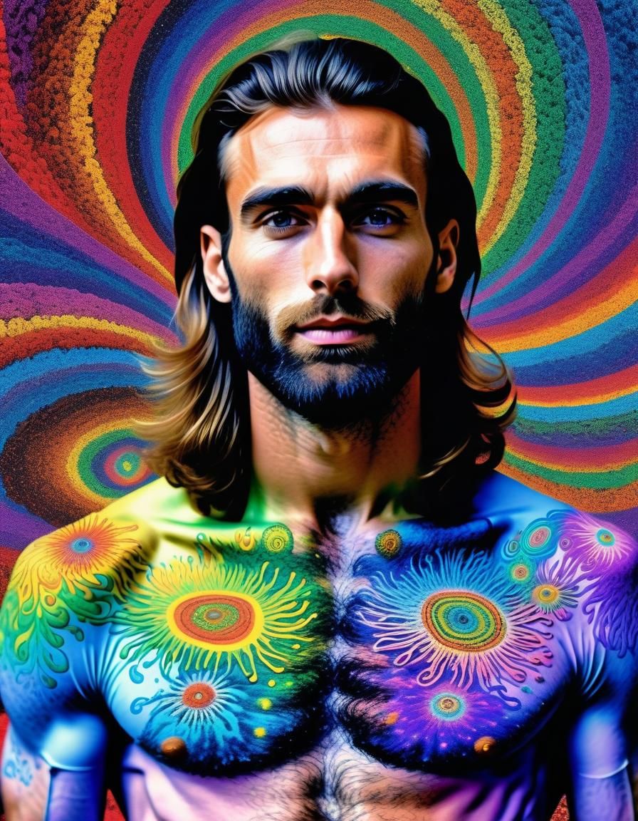 Handsome rainbow man - AI Generated Artwork - NightCafe Creator