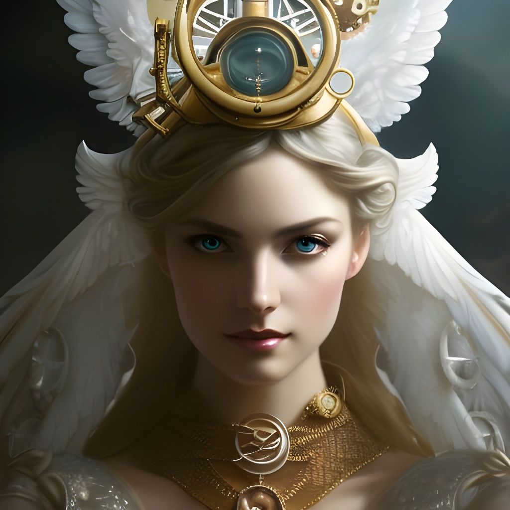 ANGELS - Gold Steampunk - AI Generated Artwork - NightCafe Creator