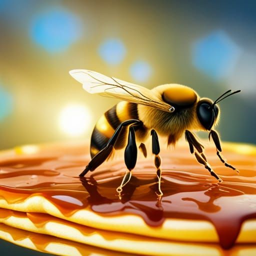 Bee. Mnjam, mnjam - AI Generated Artwork - NightCafe Creator