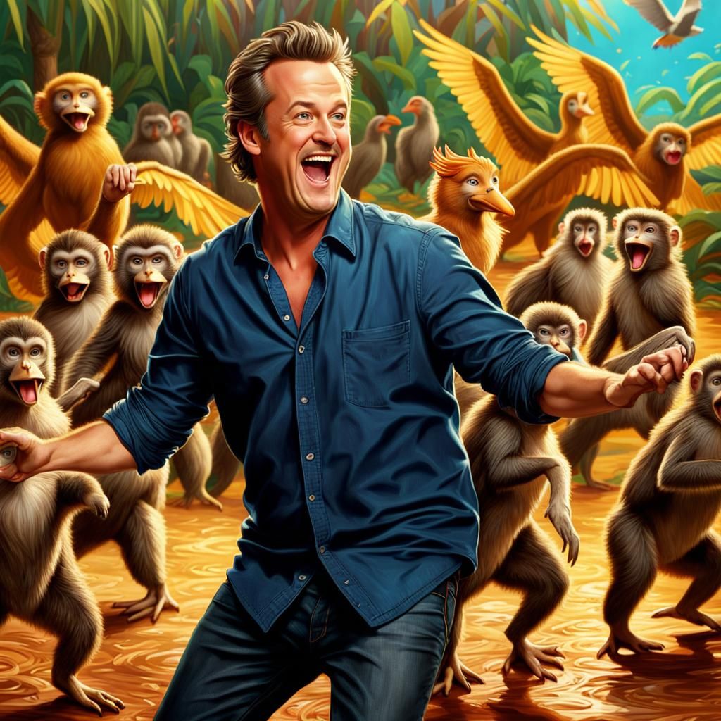 Matthew Perry Tribute - Happy Dance Time! - AI Generated Artwork ...