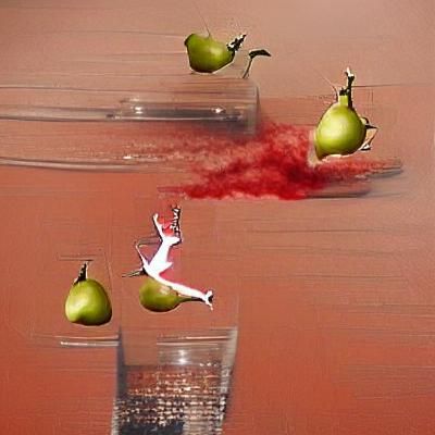 bloody pear jumping - AI Generated Artwork - NightCafe Creator