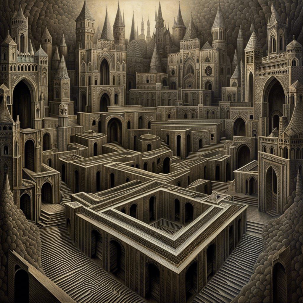 A gothic Labyrinth... - AI Generated Artwork - NightCafe Creator