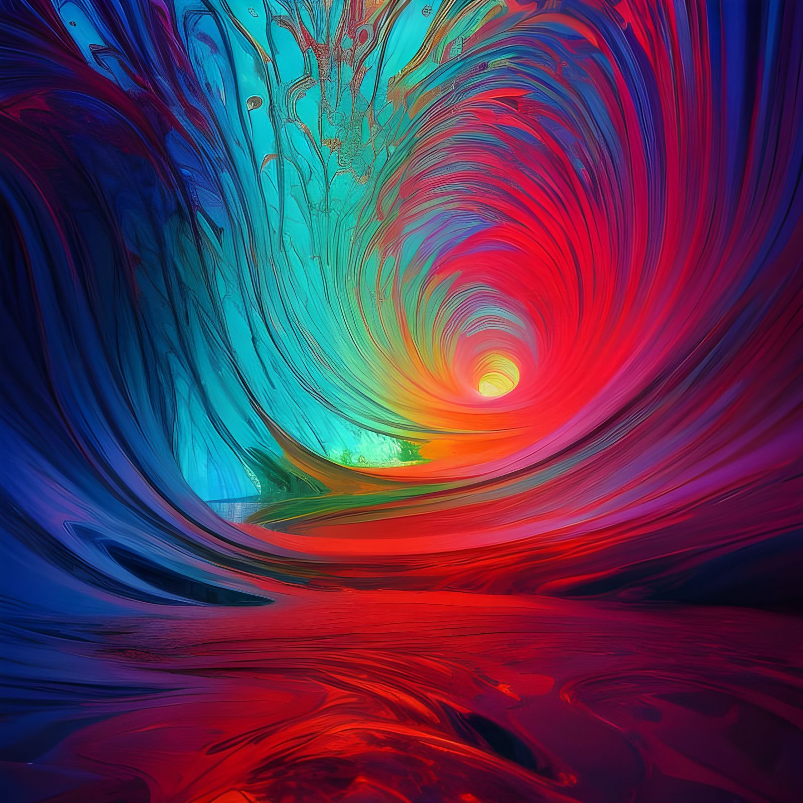 Rainbow Vortex - AI Generated Artwork - NightCafe Creator