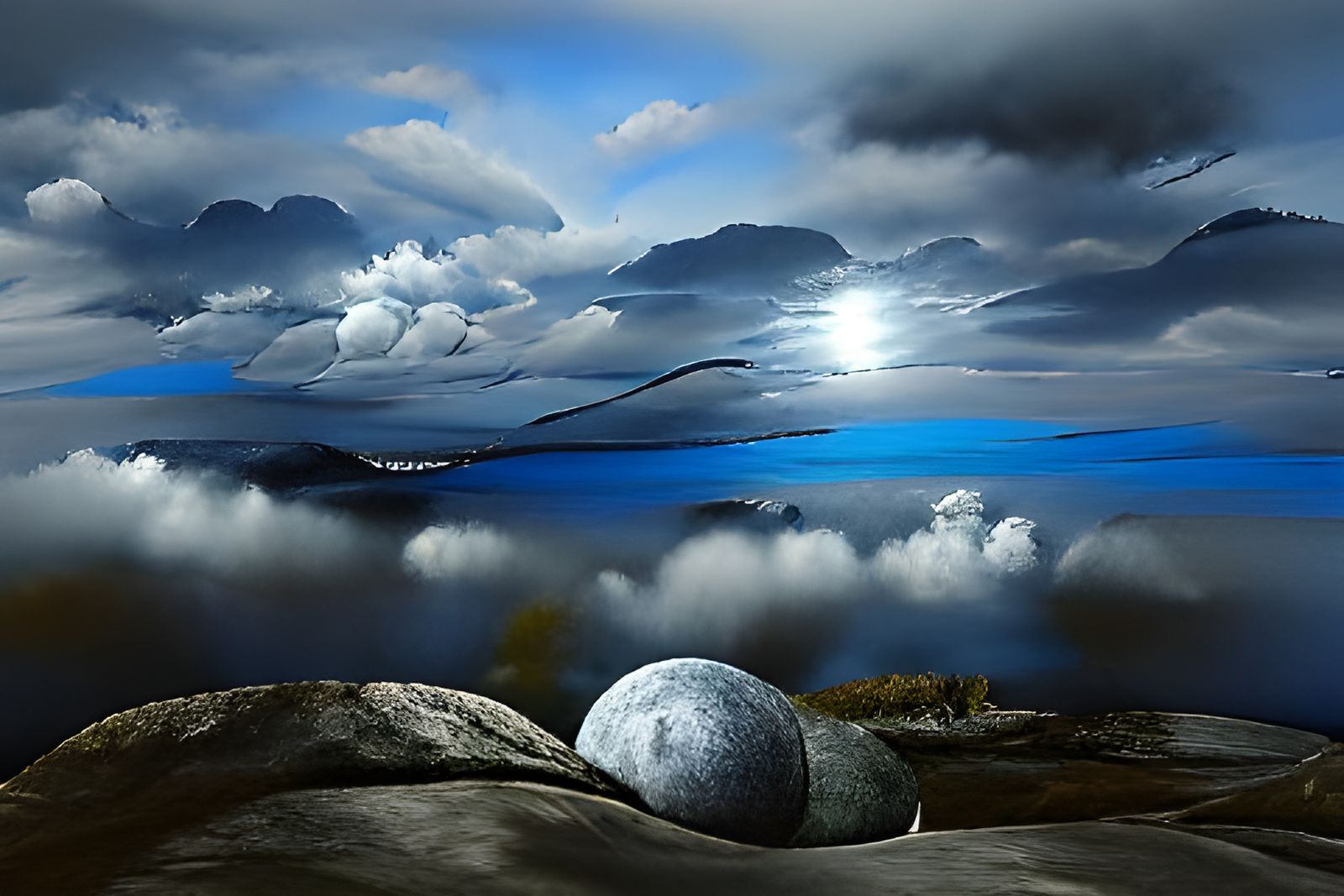 Moon Boulder - AI Generated Artwork - NightCafe Creator