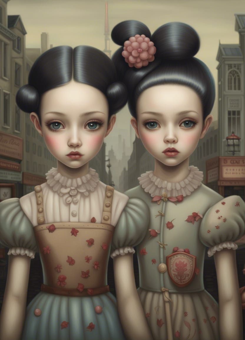 Two Fashionable Sisters - AI Generated Artwork - NightCafe Creator