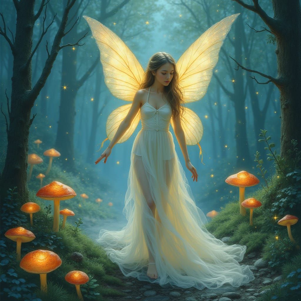 Fairy - Dreamlike Fairy in Ethereal Forest