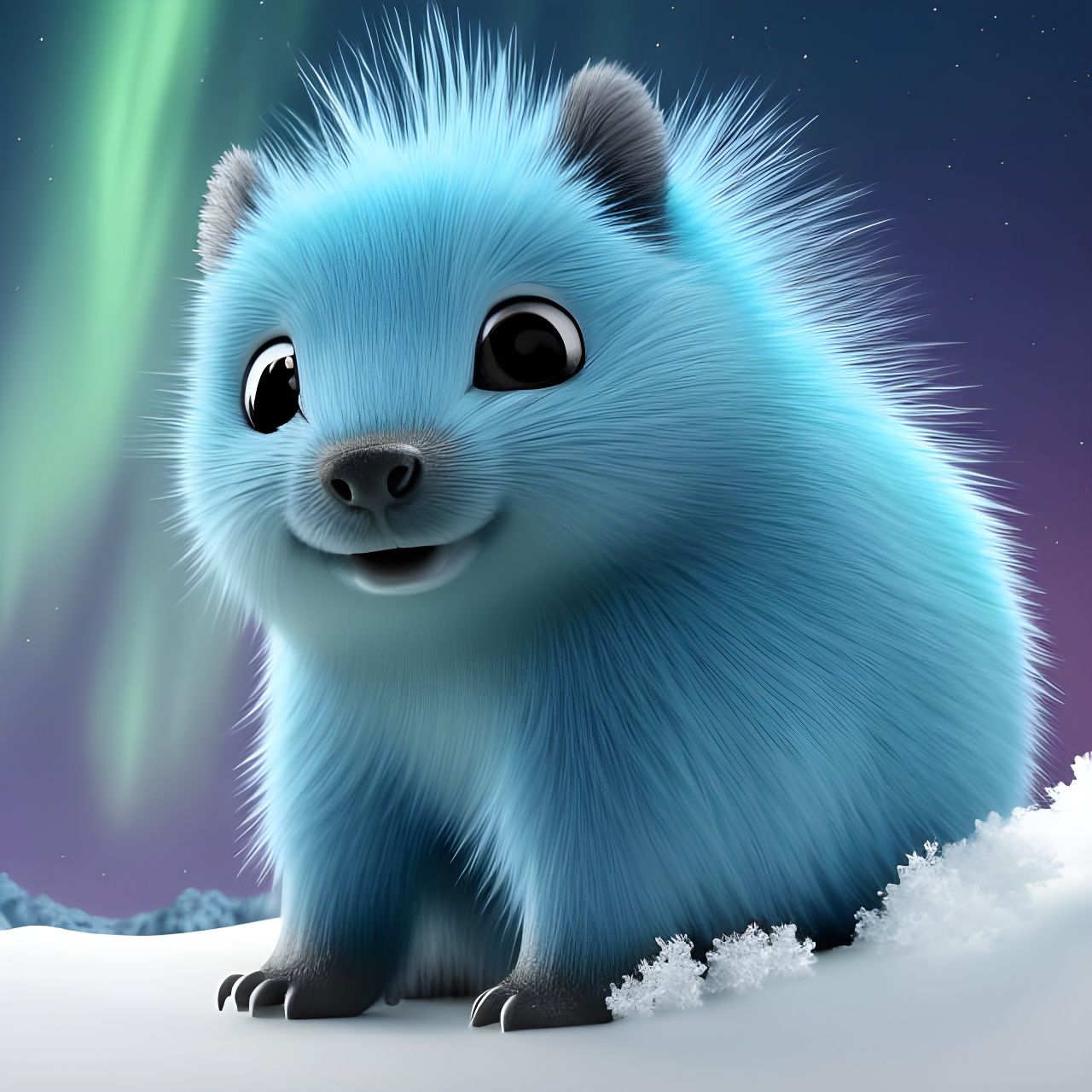 A baby blue beaver - AI Generated Artwork - NightCafe Creator