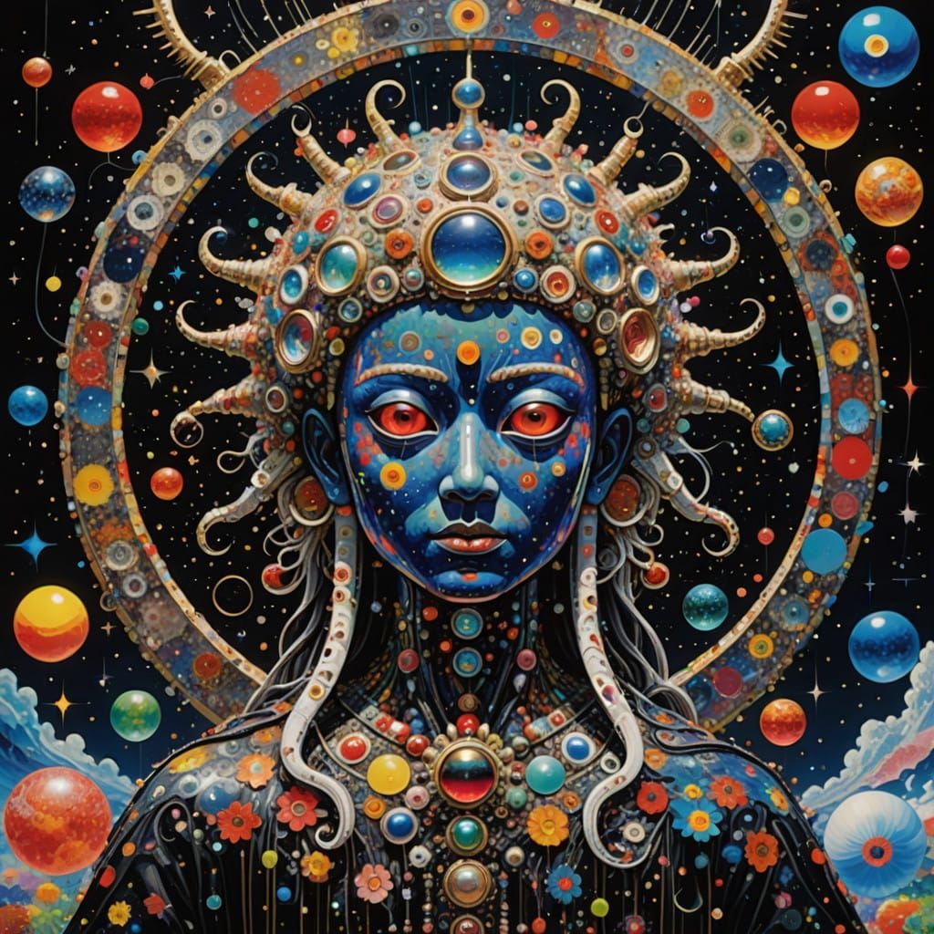 Aries - Majestic Aries God in Celestial Aura