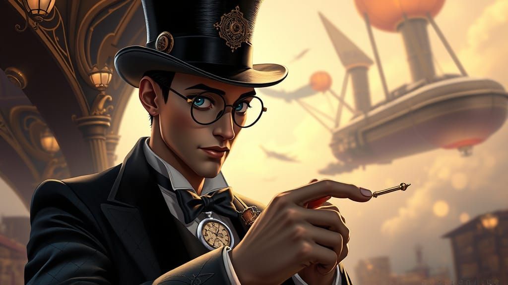 Steampunk Gentleman Thief in 8K Resolution - AI Art