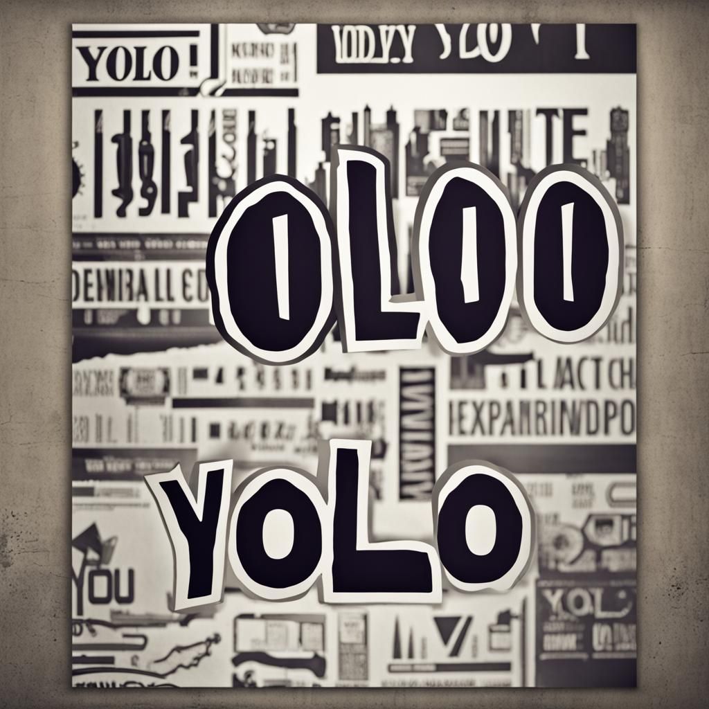 poster that says YOLO, word, text - AI Generated Artwork - NightCafe ...