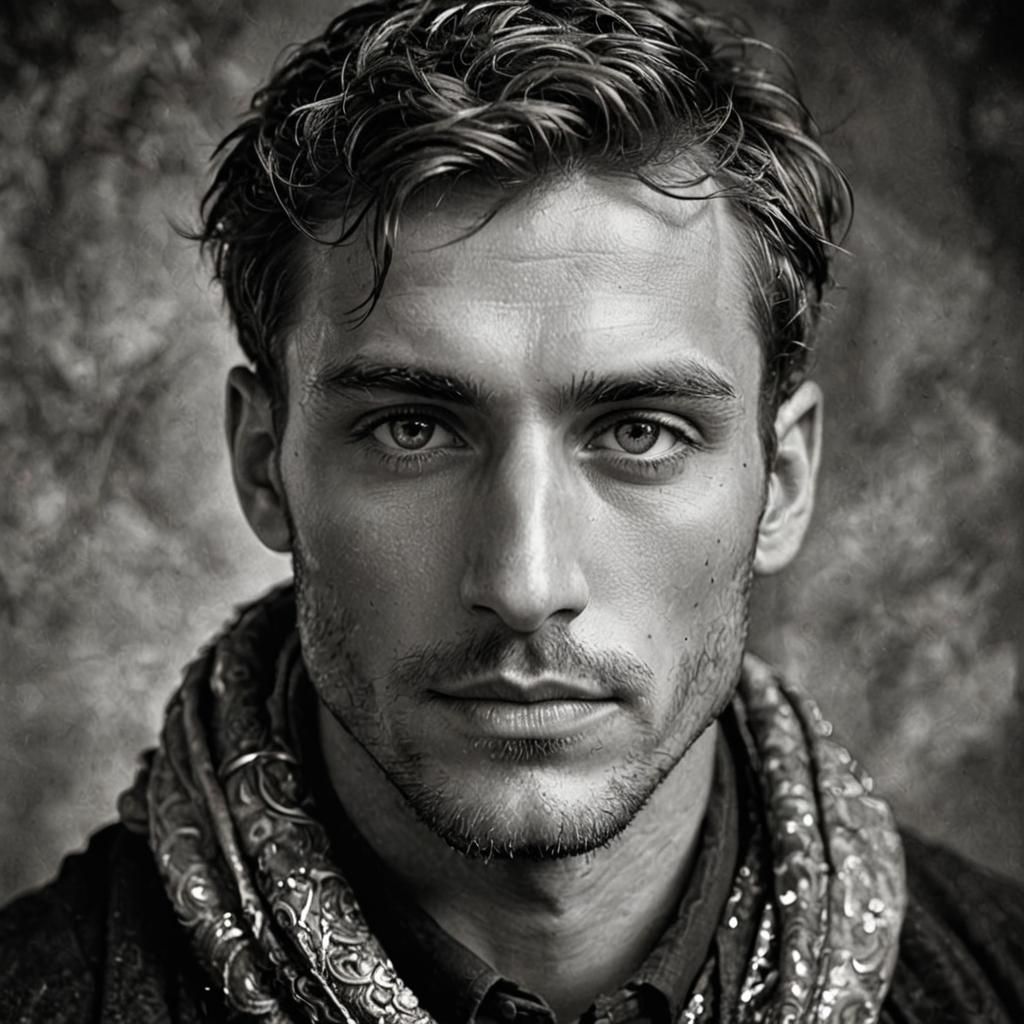 The handsome Italian male model preferred to be observed rather than ...