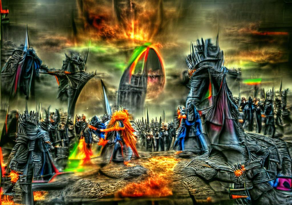 Battle of Sauron - AI Generated Artwork - NightCafe Creator