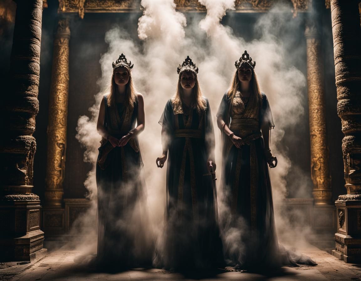 The Three Fates - AI Generated Artwork - NightCafe Creator