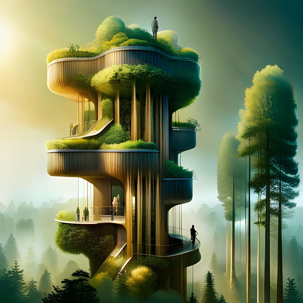 Treehouse - AI Generated Artwork - NightCafe Creator