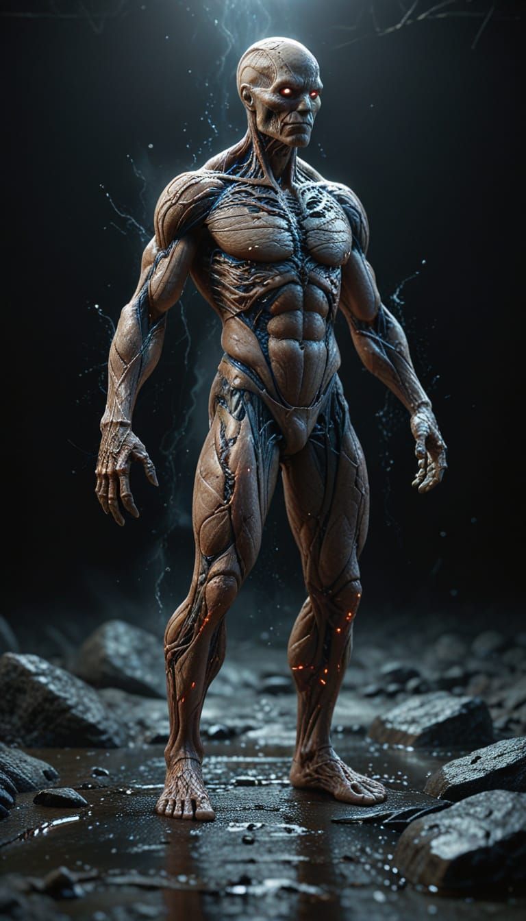 Cinematic Hyper-Realistic Portrait of a Mutant Hum... - AI Art