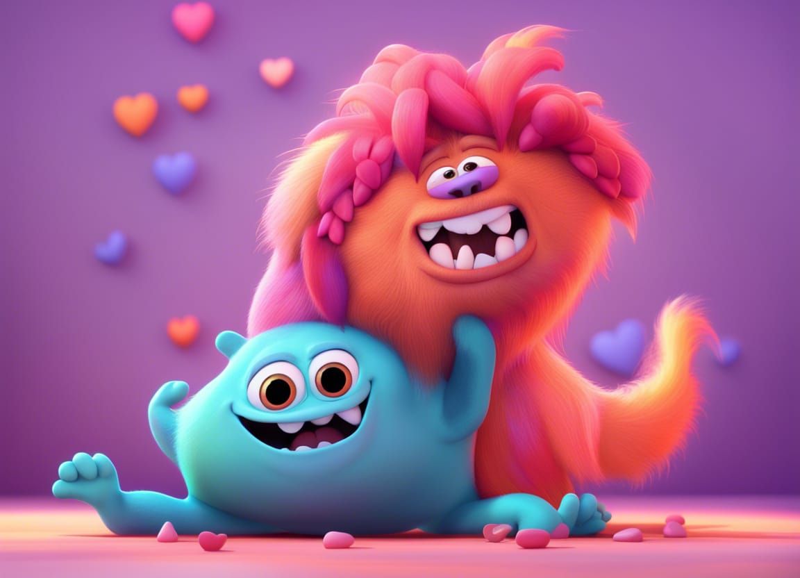 In the style by Pixar, Stuffed Puppets Waiting - AI Generated Artwork ...