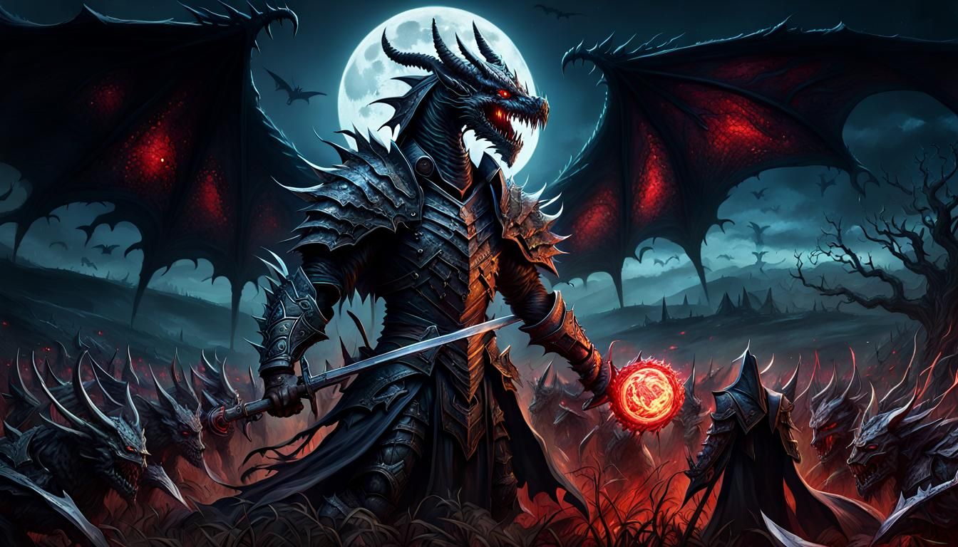 Undead Dragon Knight - AI Generated Artwork - NightCafe Creator