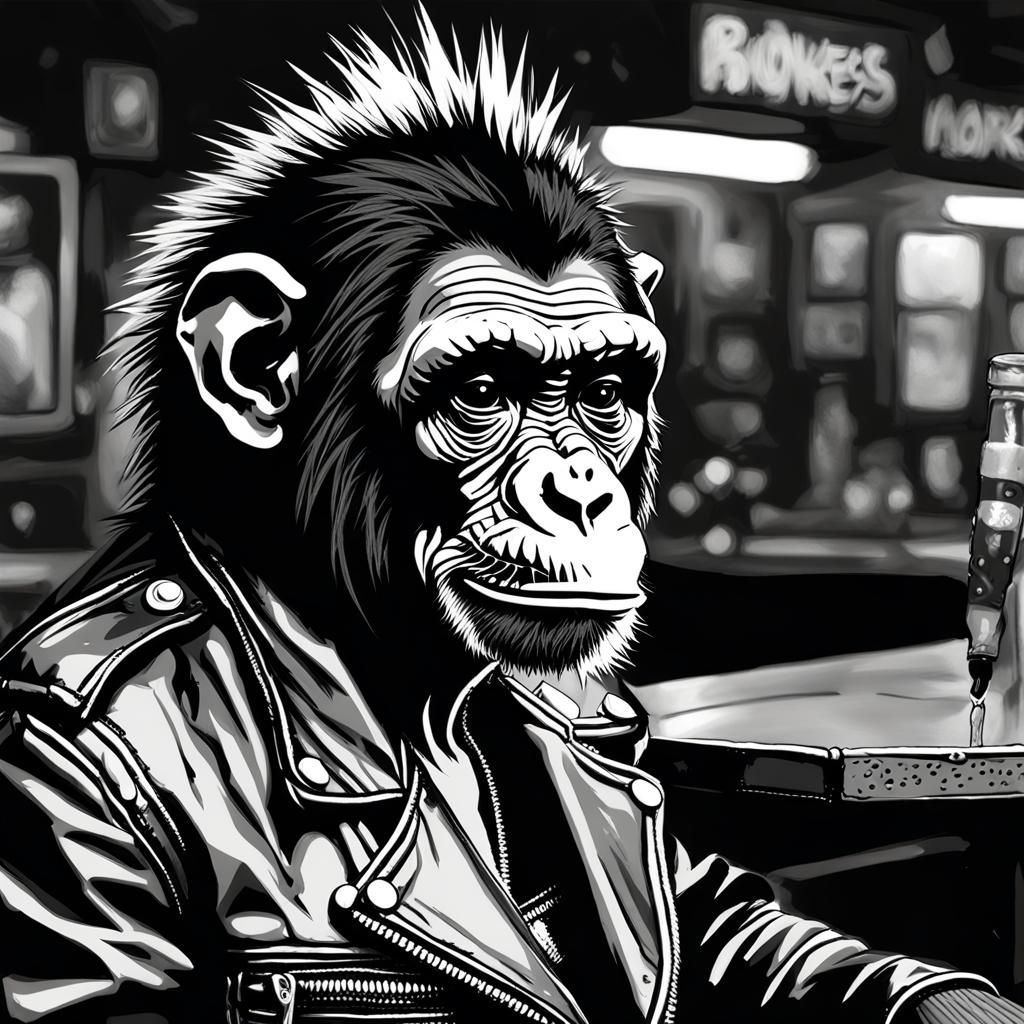 Punk Monkey - AI Generated Artwork - NightCafe Creator