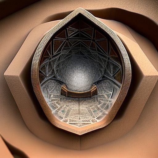 archelogical dig site desert sands with shovels and digging tools air ...