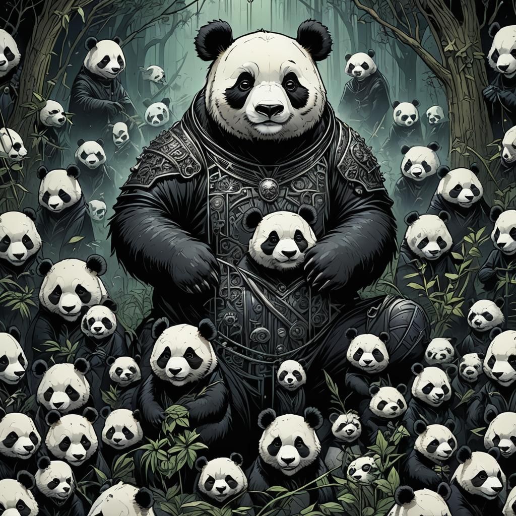 Goth Panda - AI Generated Artwork - NightCafe Creator