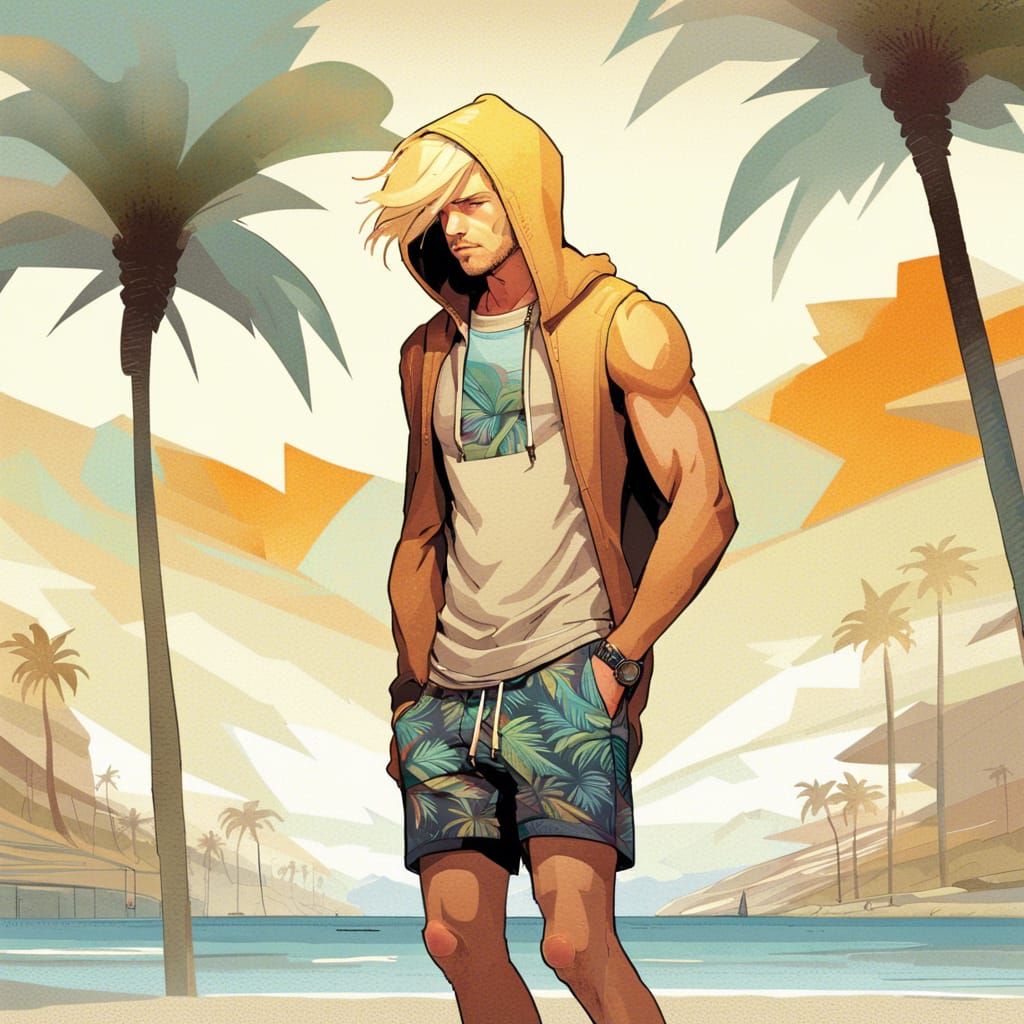 Illustrated Cali Boys - AI Generated Artwork - NightCafe Creator