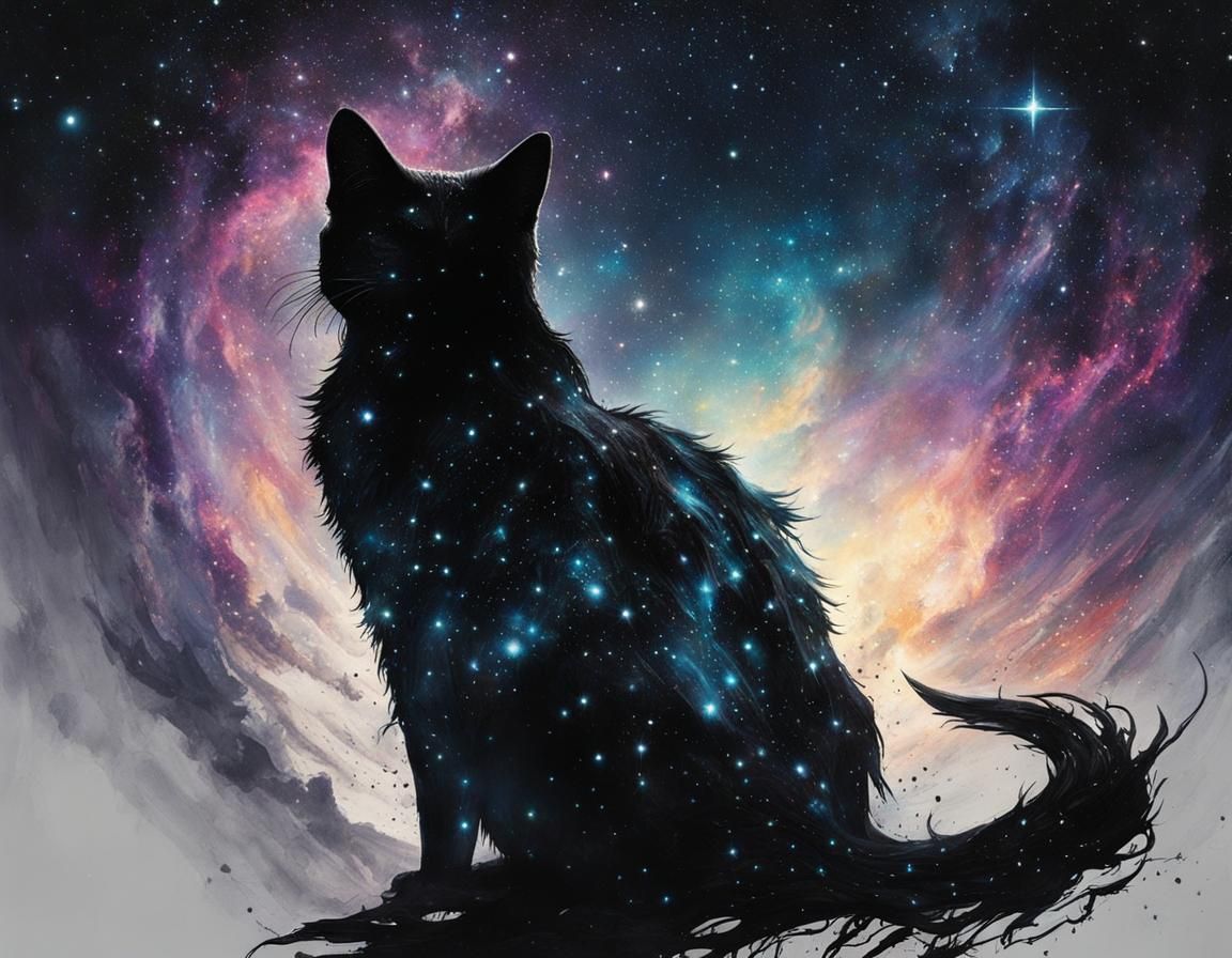 Cosmic kitty - AI Generated Artwork - NightCafe Creator