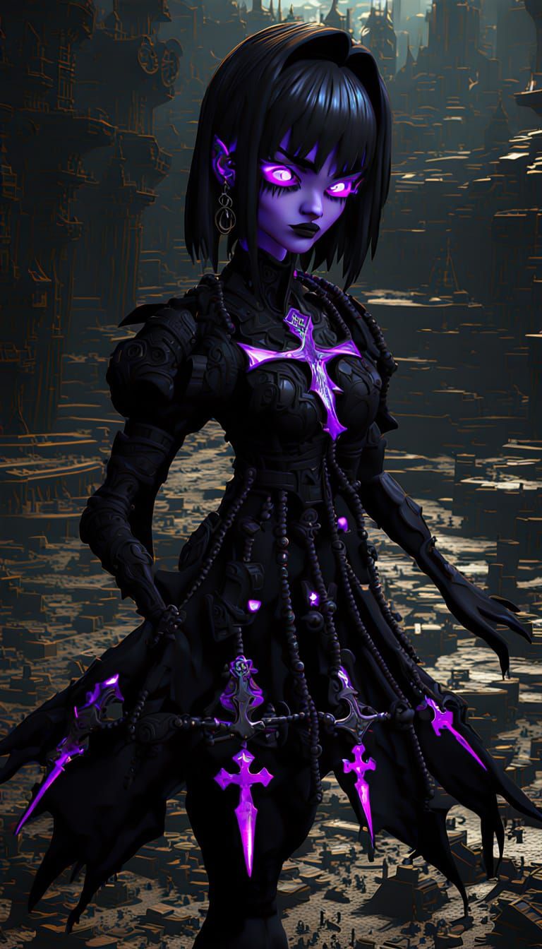 Goth Ahsoka - Gothic Ahsoka Tano in Dark, Moody Splendor