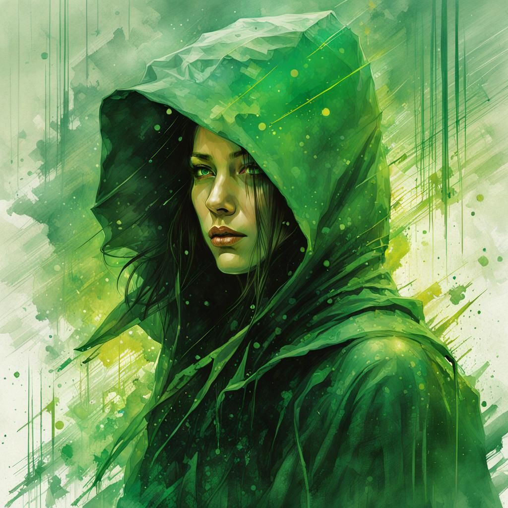 Matrix girl painting - AI Generated Artwork - NightCafe Creator