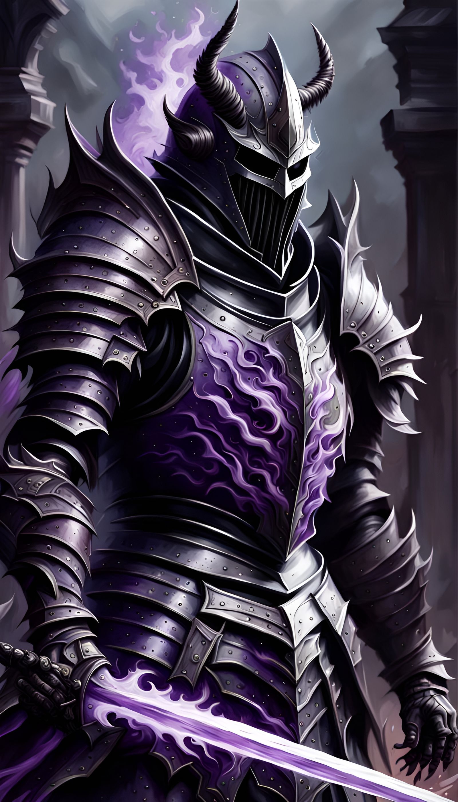 Burning Knight 04 - AI Generated Artwork - NightCafe Creator